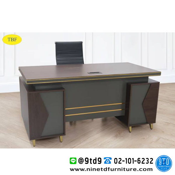 โต๊ะทำงานเมลามีน รุ่น ฮิลตัน 2 ขนาด 1.60 ม. - ninetdfurniture.com